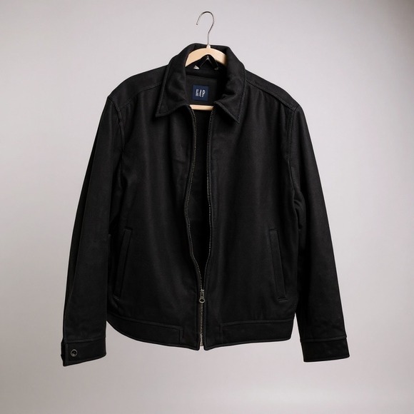 GAP | Jackets & Coats | Gap Men Gray Wool Blend Utility Jacket Size ...